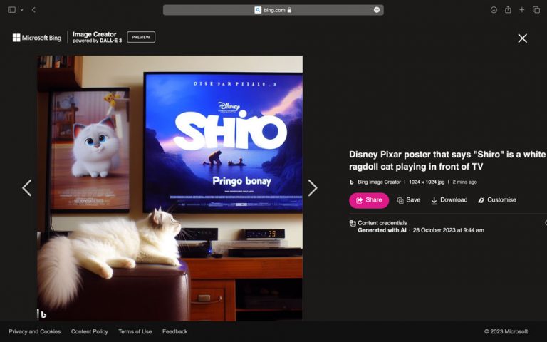 Cara Buat Poster Disney Pixar AI dengan Bing Image Creator